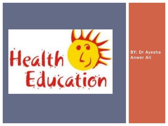 Principles of health education | PPT