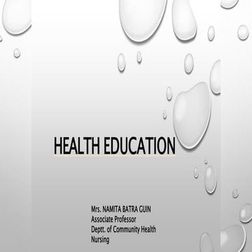 Health education | PPTX