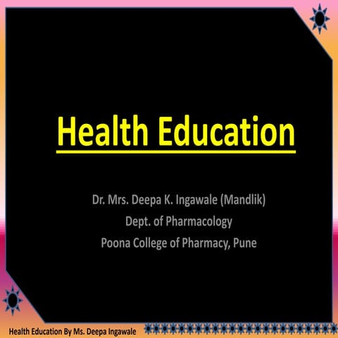Health education ppt | PPTX