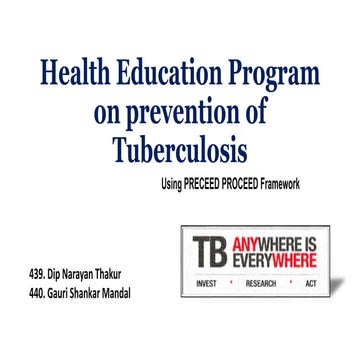 Health education program on prevention of tuberculosis | PPTX