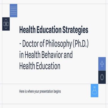 Health Education Strategies - Doctor of Philosophy (Ph.D.) in Health ...