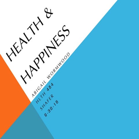 Health & happiness | PPT