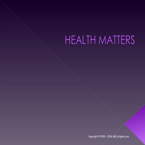 Health Matters | PPT