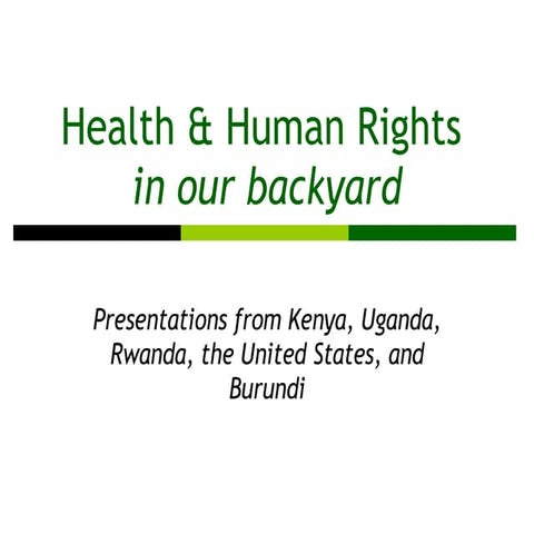 Health & Human Rights Combined | PPT