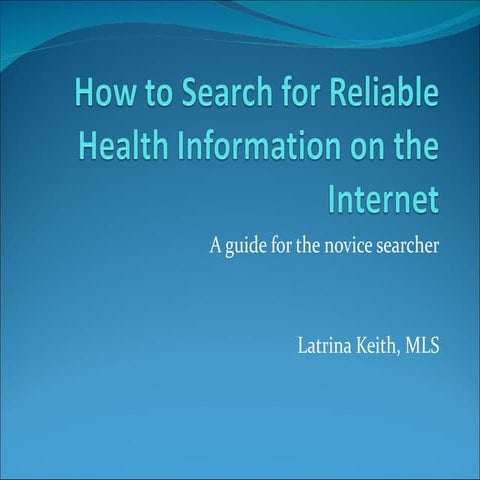 Searching for Medical Information | PPTX