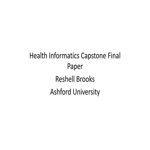 Health informatics capstone power point | PPTX