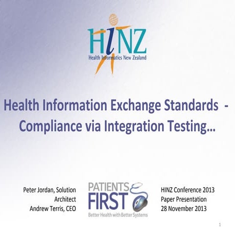 Health Information Exchange Standards - Compliance via Integration ...