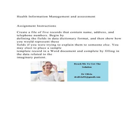 Health Information Management and assessmentAssignment Instruc.docx