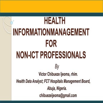 Health information management for non ict professionals | PPT