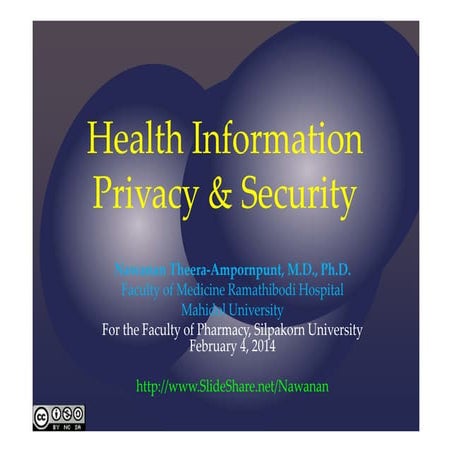Health Information Privacy and Security | PPT