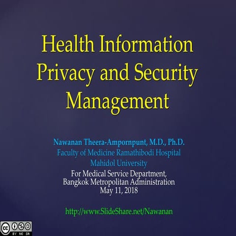 Health Information Privacy and Security Management | PDF