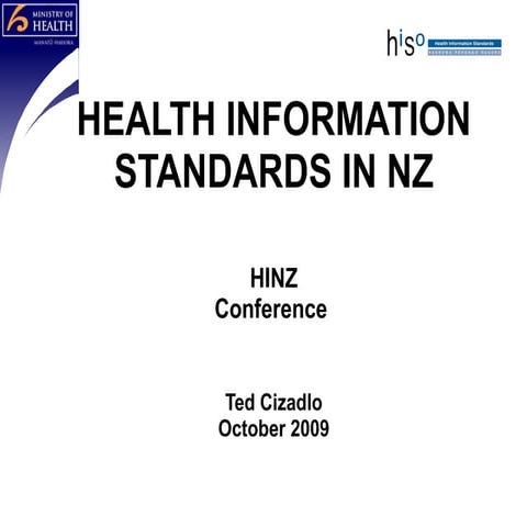 Health Information Standards in NZ | PPT