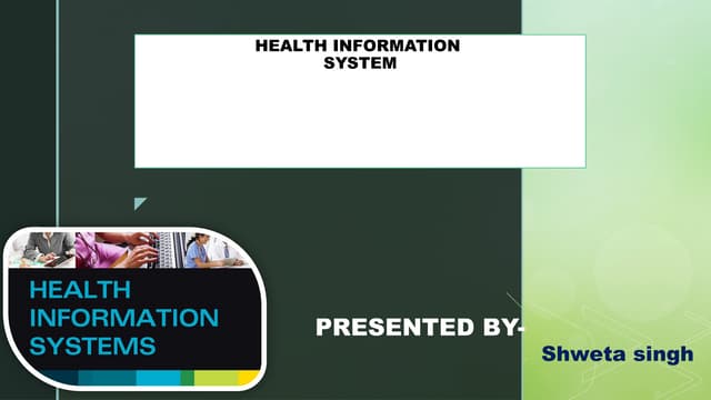 FIELD HEALTH SERVICE INFORMATION SYSTEM - CHN | PPTX