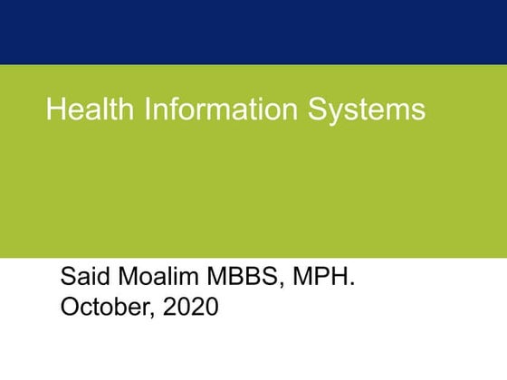 Health information system | PPT