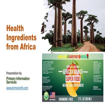 Health ingredients from africa | PPT