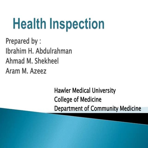 Health inspection | PPTX