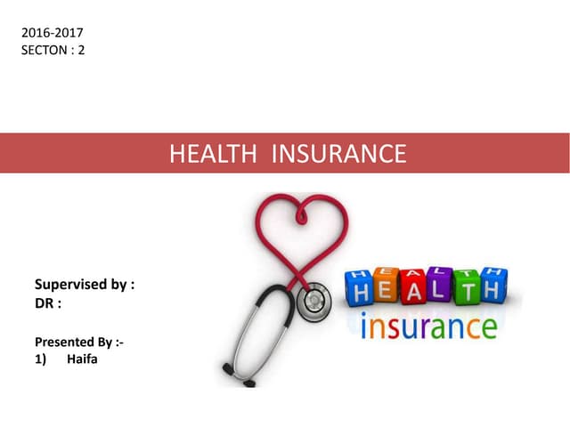 HEALTH INSURANCE PRESENTATION | PPTX