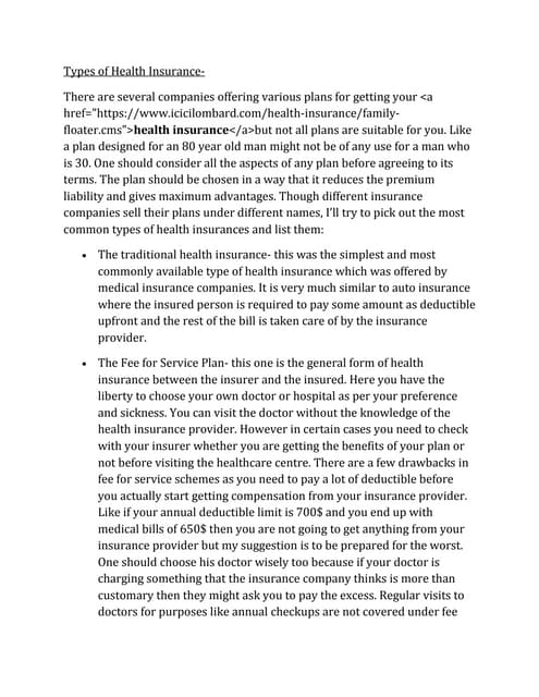 Types of Health Insurance Plans (HMO, PPO, EPO, POS).docx