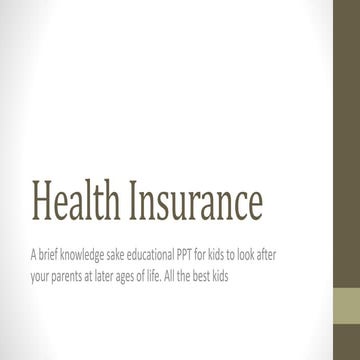 Health insurance | PPT