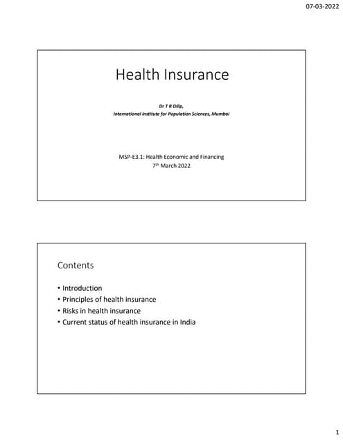 Health insurance | PPT