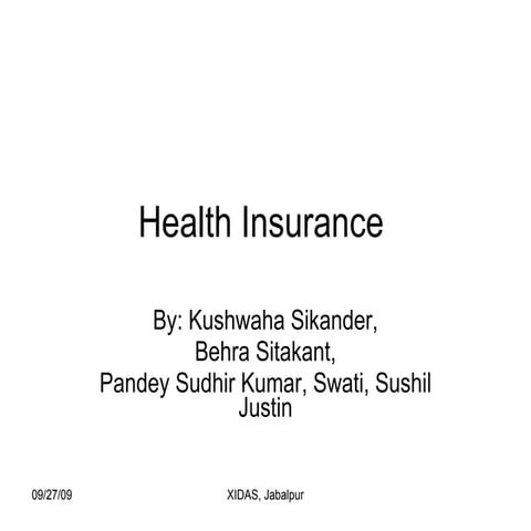 Health Insurance | PPT