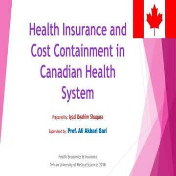 Health insurance and cost containment in Canadian health System | PPTX
