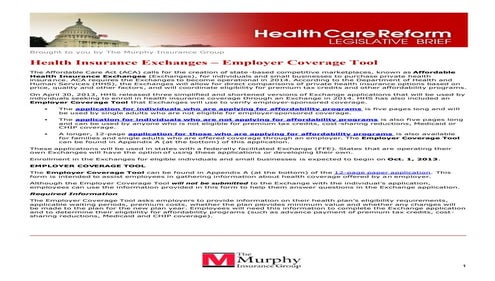 DOL model notice for exchange | PPT