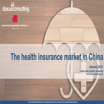 Health insurance market in China report by daxue consulting asian risks ...