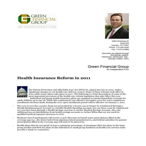Health Insurance Reform in 2011 | PDF