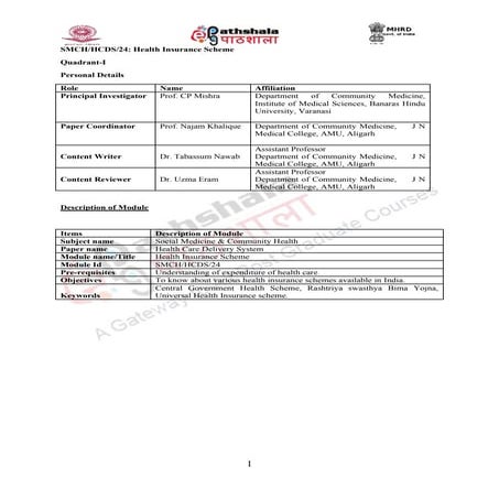 Health insurance scheme | PDF