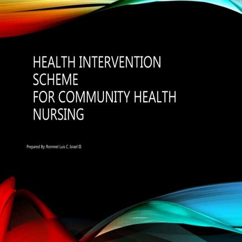 HEALTH INTERVENTION SCHEME FOR COMMUNITY HEALTH NURSING | PPT