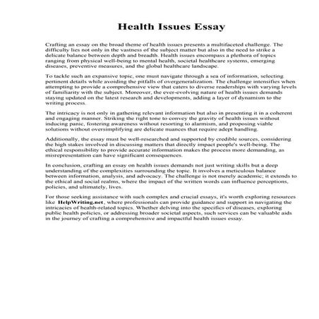 Health Issues Essay.pdf
