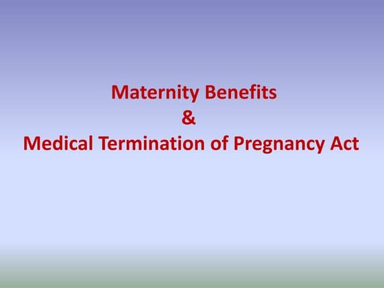 expanded maternity leave table | PPT
