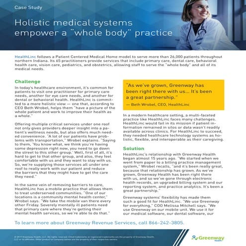 Greenway Health HealthLinc Case Study | PDF