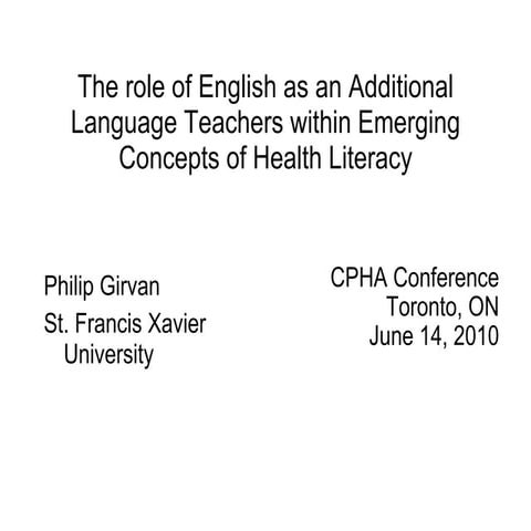 Don Nutbeam | The evolving concept of health literacy | PDF