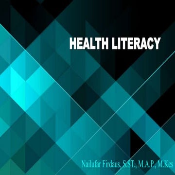 HEALTH LITERACY dalam dunia kesehatan .pptx