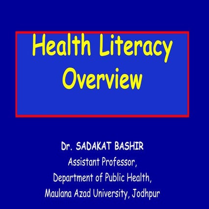 HEALTH LITERACY AND HEALTH PROMOTION.ppt