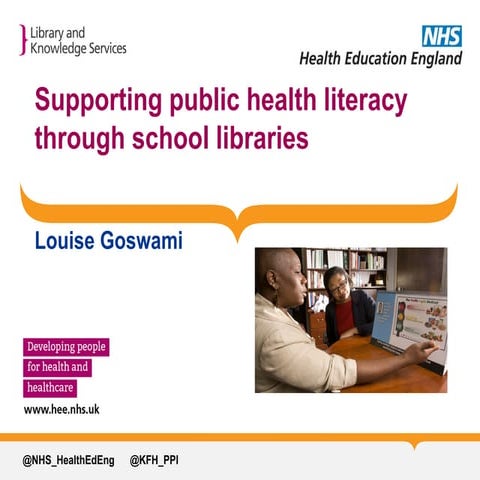 Health literacy for schools libraries | PPT | Free Download