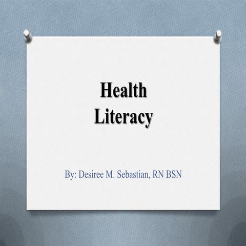Don Nutbeam | The evolving concept of health literacy | PDF