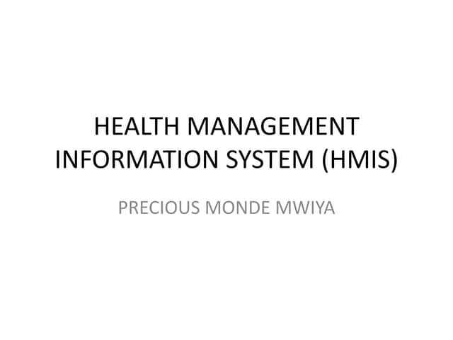FIELD HEALTH SERVICE INFORMATION SYSTEM - CHN | PPTX