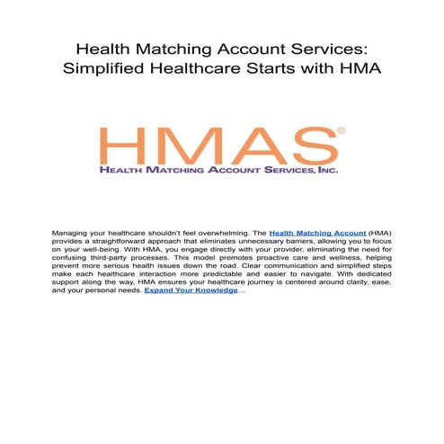 Health Matching Account Services_ Simplified Healthcare Starts with HMA.pdf