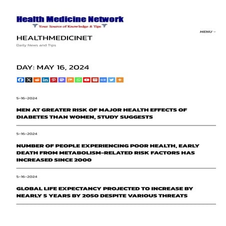 health daily news healthmedicinet 2024-05-16 | PDF