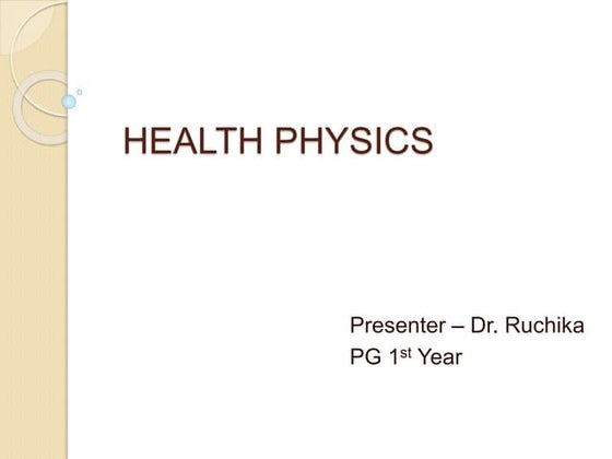 Principles Of Radiation Protection | PPTX | Medical Tests | Medical Health