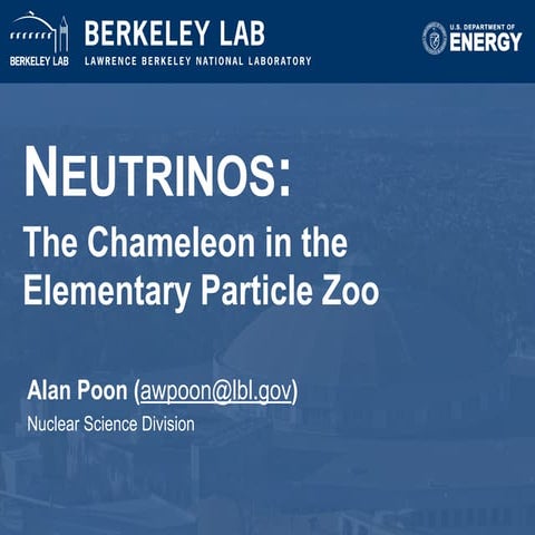 Neutrinos: The Chameleon in the Elementary Particle Zoo | PDF