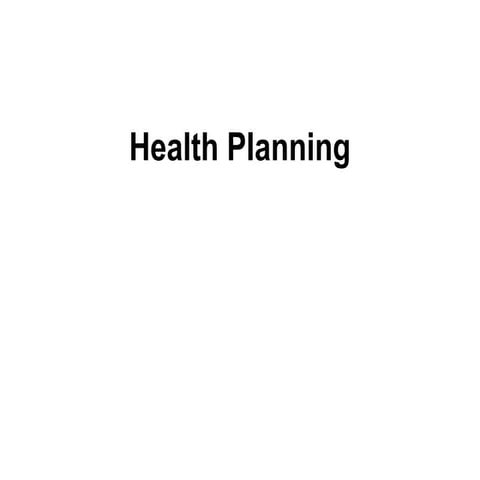 Health planning Dr A.T.Kannan | PPT