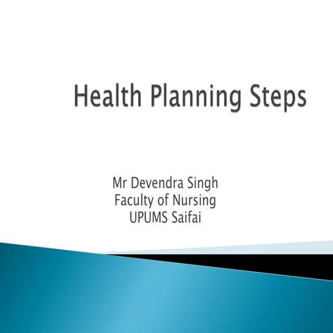 Health Planning Steps Community Health Nursing.pptx