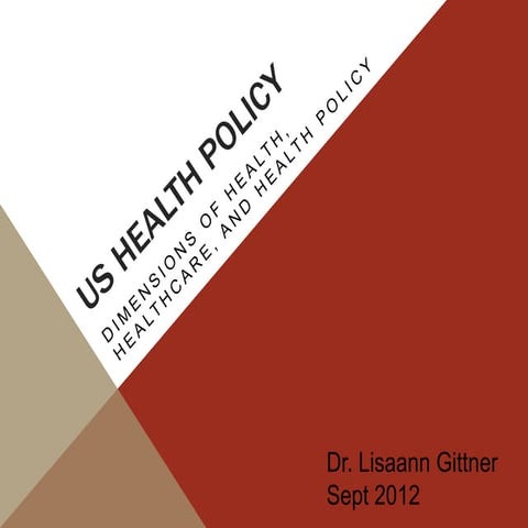 Health policy lecture - | PPT
