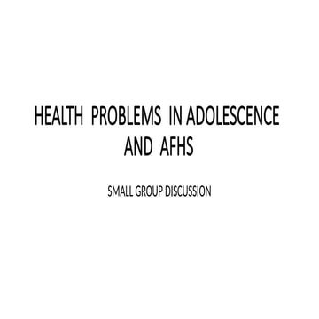 Adolescent Health | PPTX