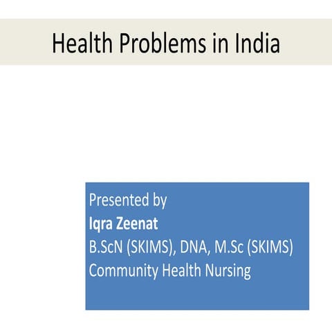 Health problems in india | PPTX