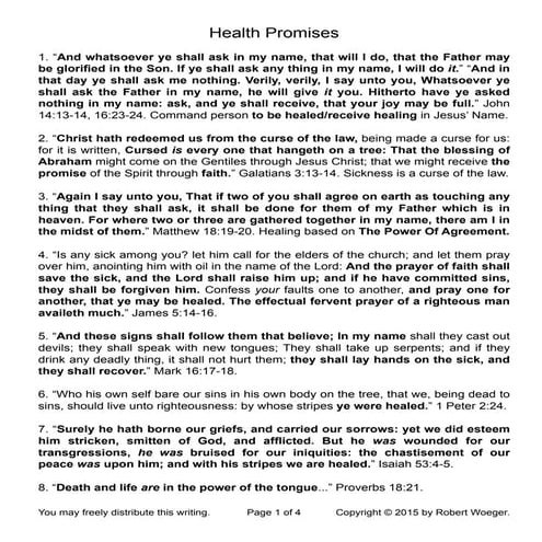 Health Promises | PDF